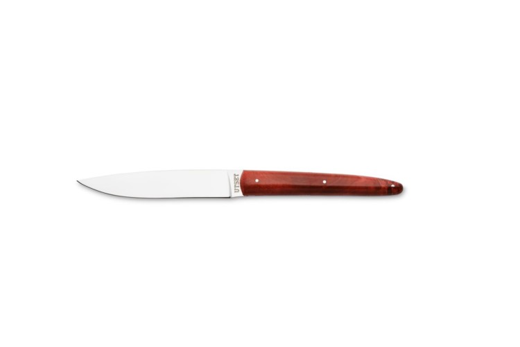 UTSET TABLE KNIFE RED STABILIZED WOOD | Comas and Partners